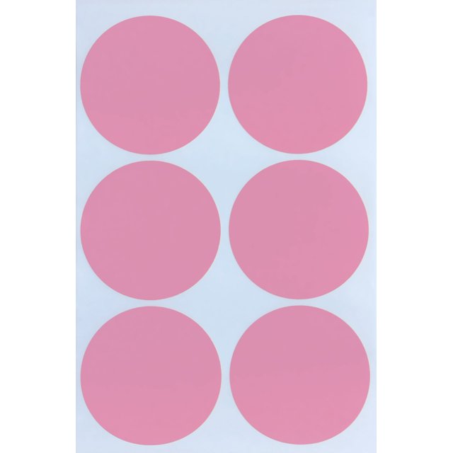 Color Round Labels 2 inches (50mm) - Circle Dot Stickers Pastel Pink ...
