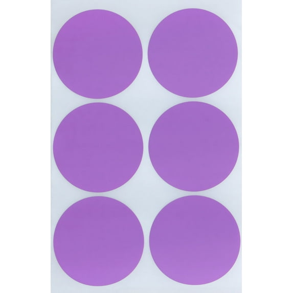 Color Round Labels 2 inches (50mm) - Circle Dot Stickers Pastel Purple ...