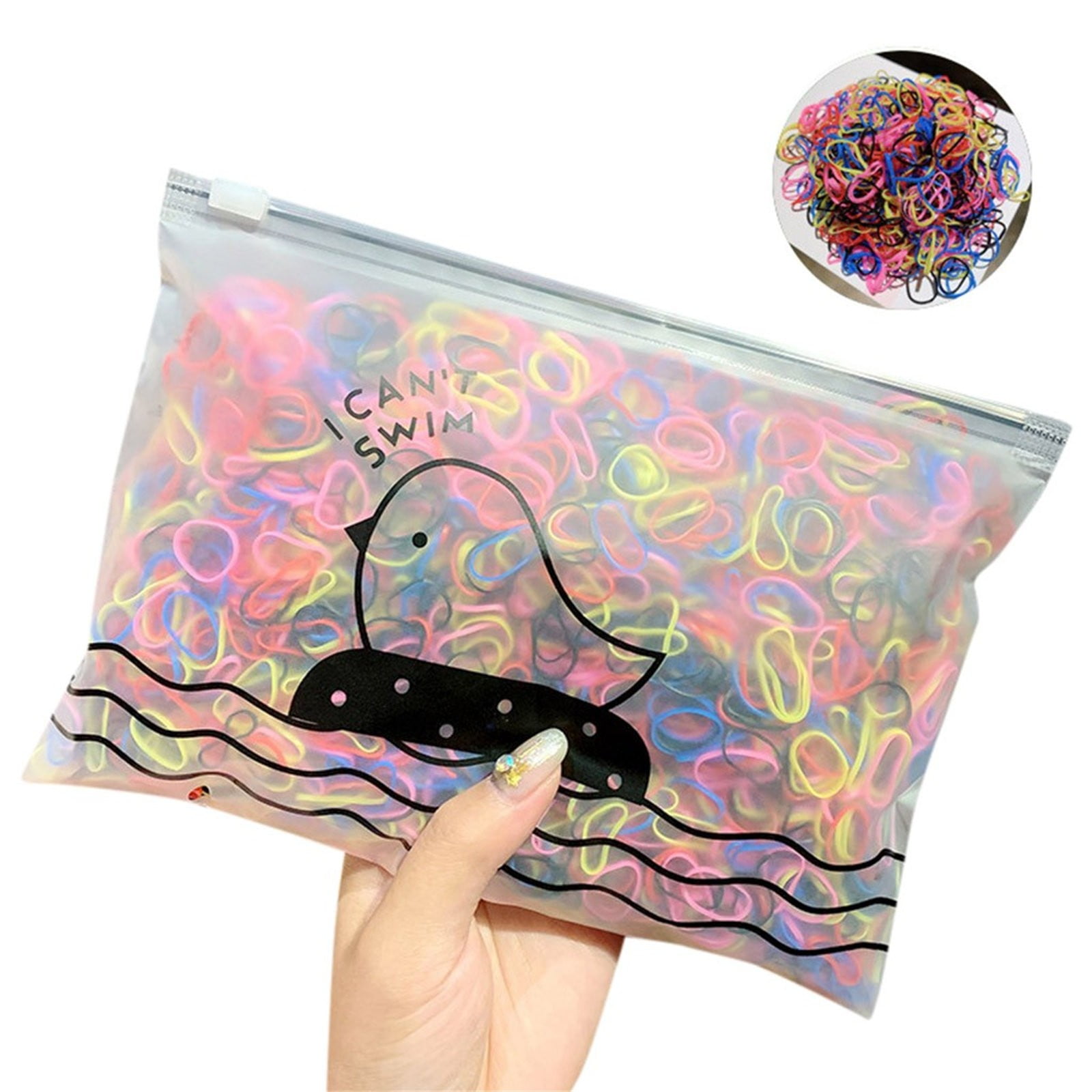 Color Rubber Bands for Hair Curly Bun Comb Clip Regular Mini Scrunchies ...