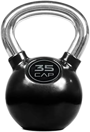 Color Rubber Coated Kettlebell with Chrome Handle, Great for Cross ...