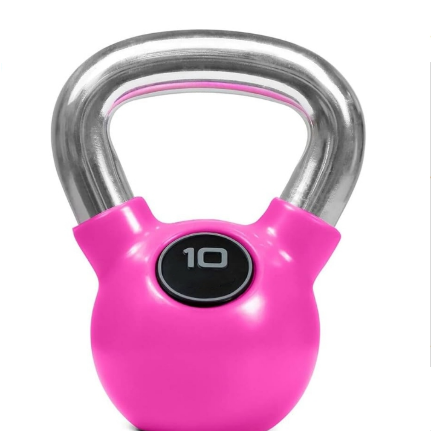 Color Rubber Coated Kettlebell with Chrome Handle, Great for Full Body ...