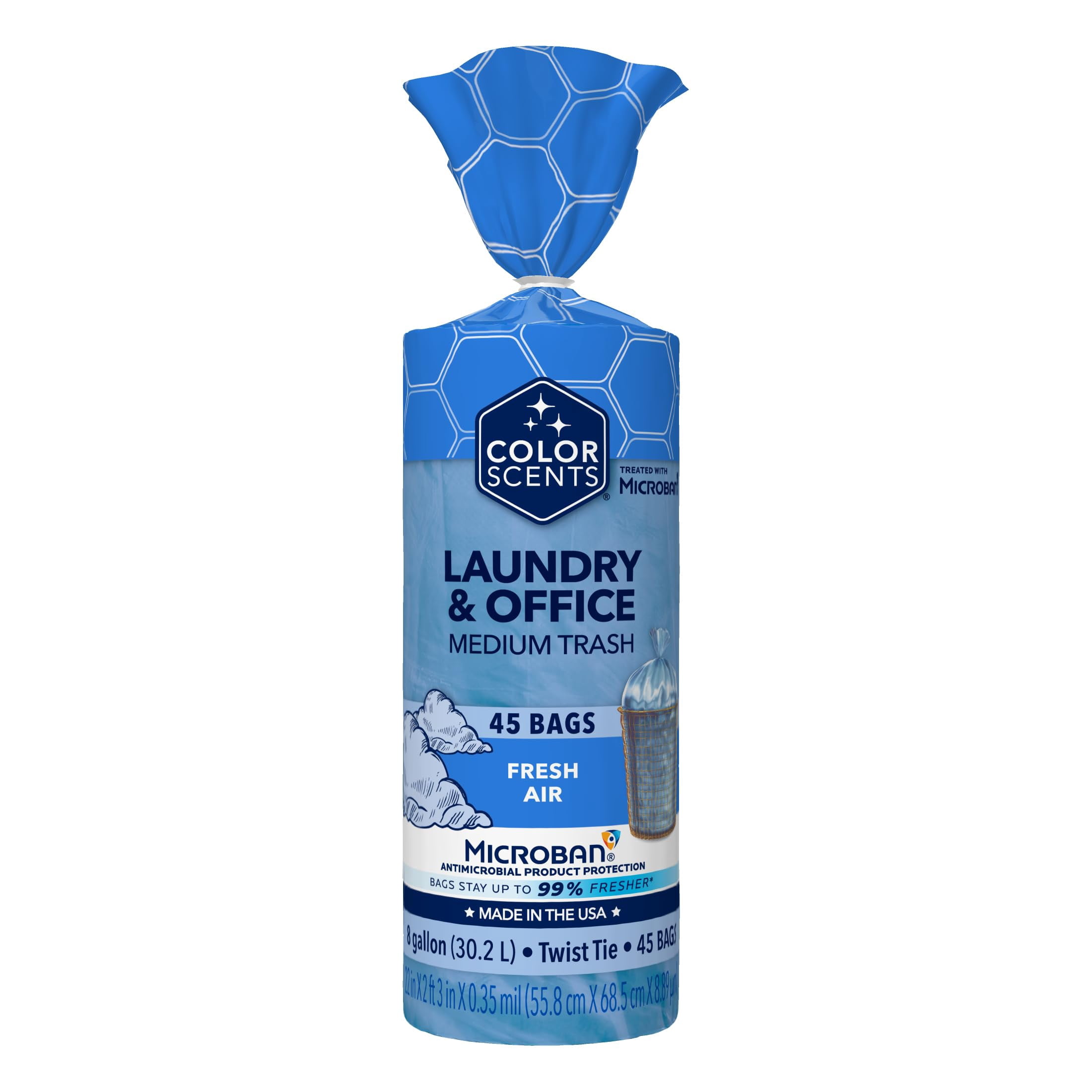 Color Scents Medium Trash OKA4 Bags - 8 Gallon, 45 Bags (1 Pack of 45 ...