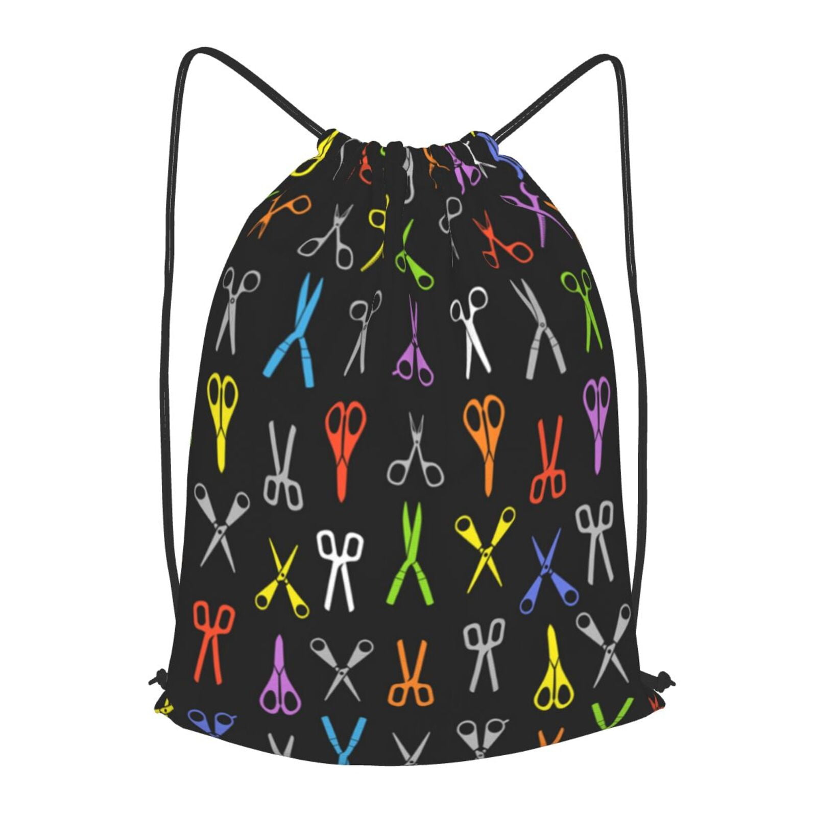 Color Scissors Hair Stylist Salon Drawstring Backpack Gym String Bag ...