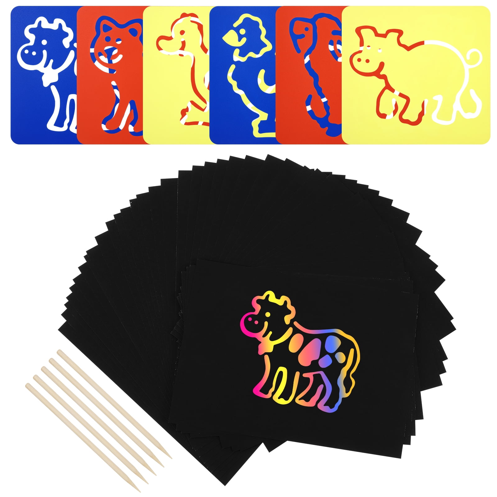 Color Scratch Painting Toys Scratch Paper Toy DIY Scratch Cards Scratch ...