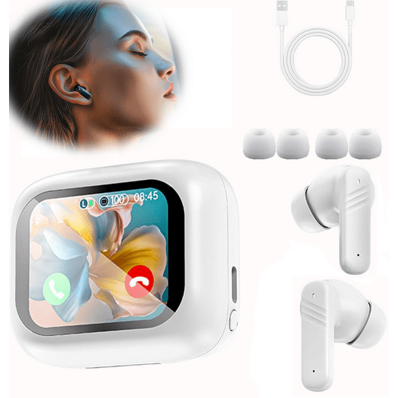 Color Screen Noise-Canceling Translation Headphones, HD Color Screen ...