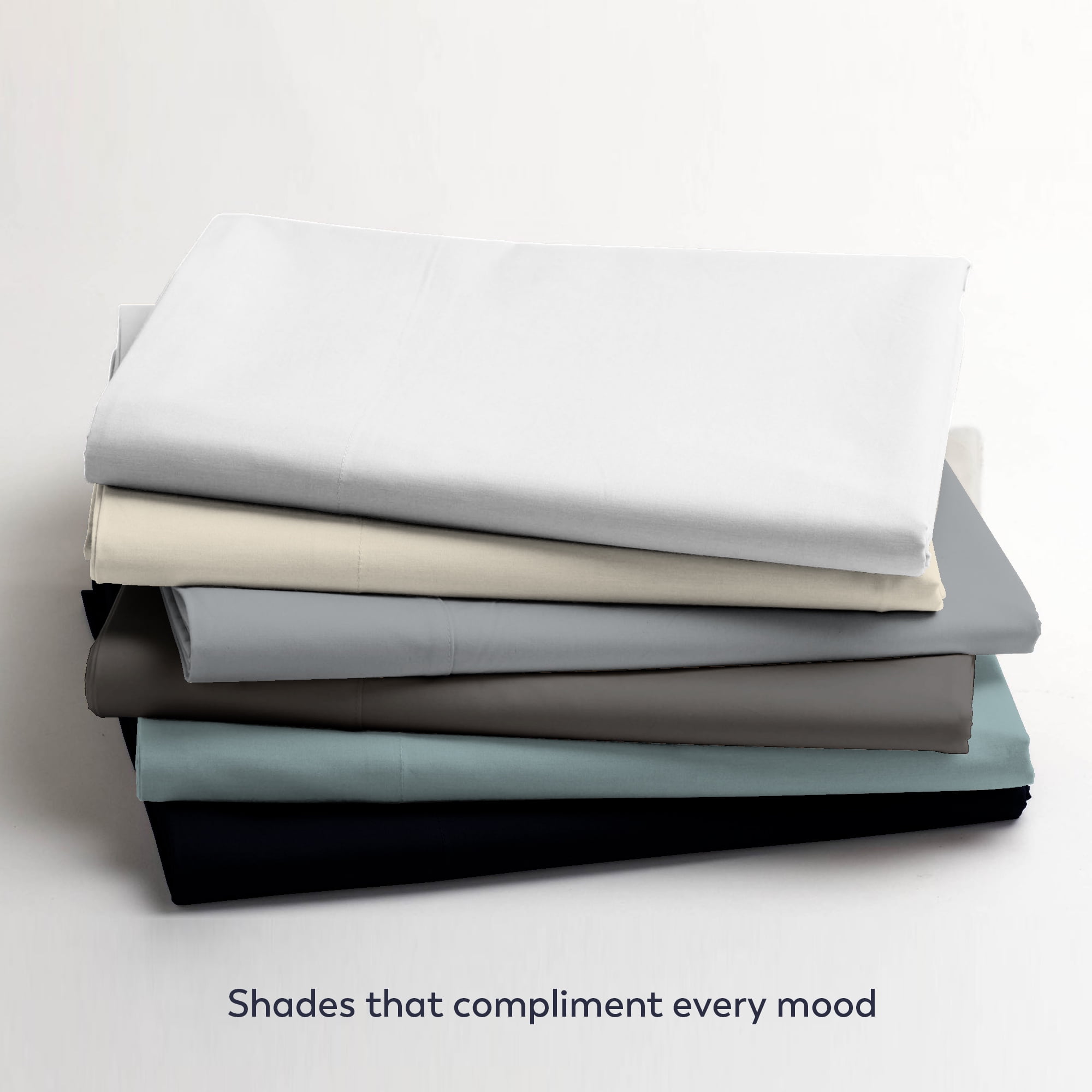 Color Sense Microfiber Percale Sheet Set King Light Gray - Walmart.com
