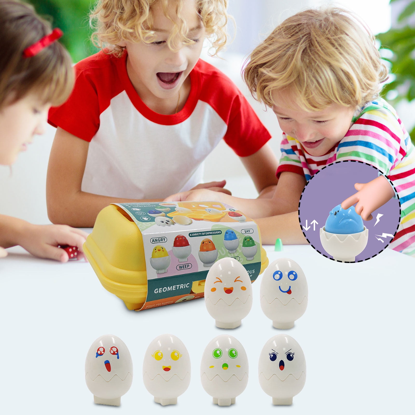 Color Shape Sorter Matching Pressing Sound Toy Set | Emotional ...