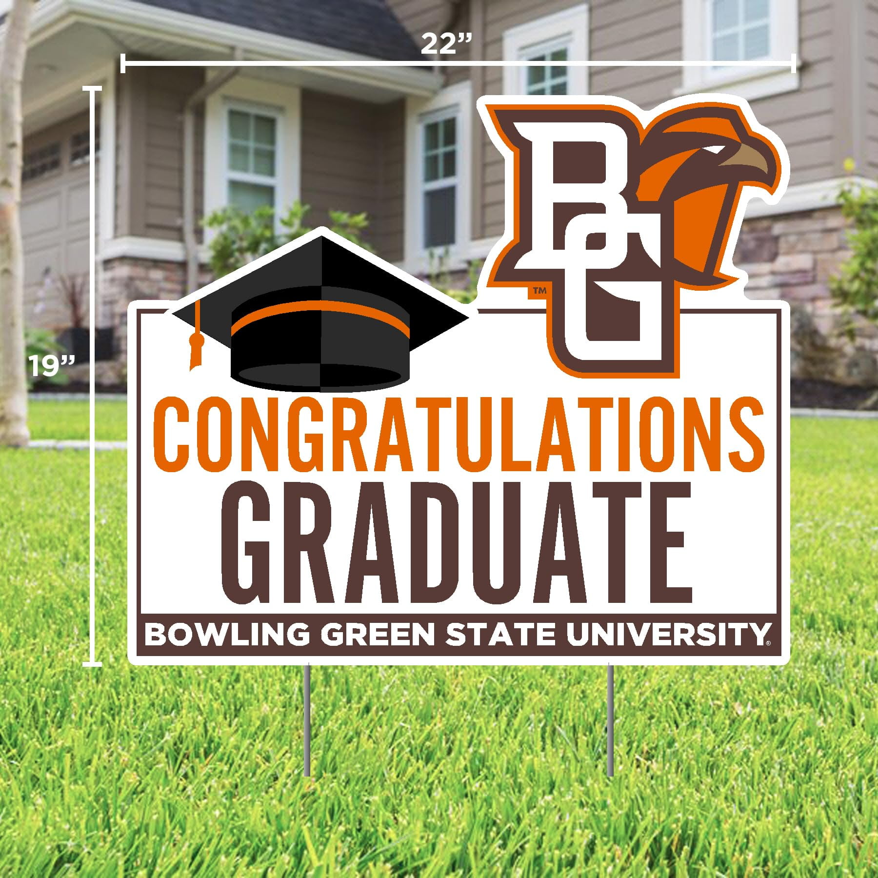 Color Shock Products Congratulations Graduate Lawn Sign compatible with ...