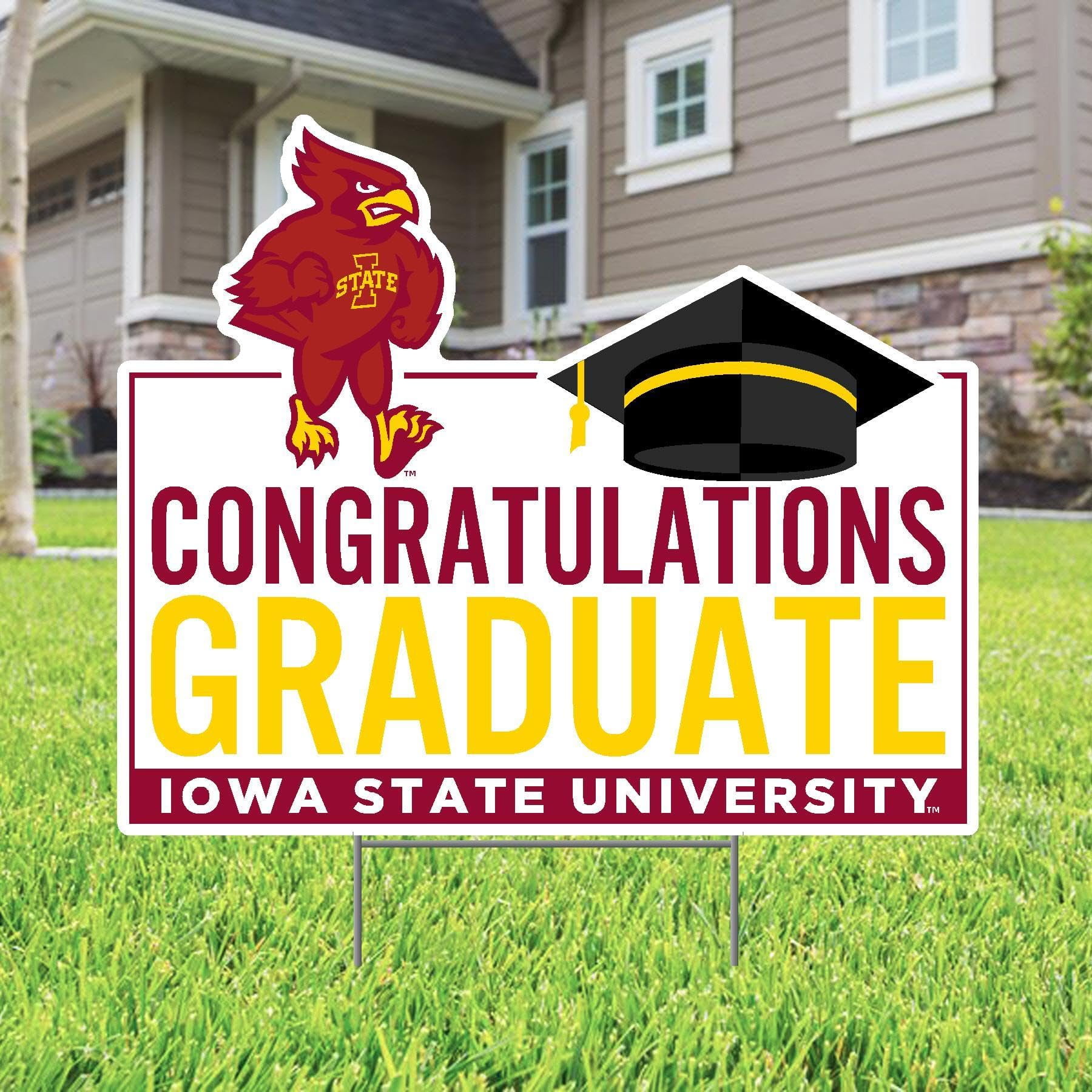Color Shock Products Congratulations Graduate Lawn Sign compatible with ...