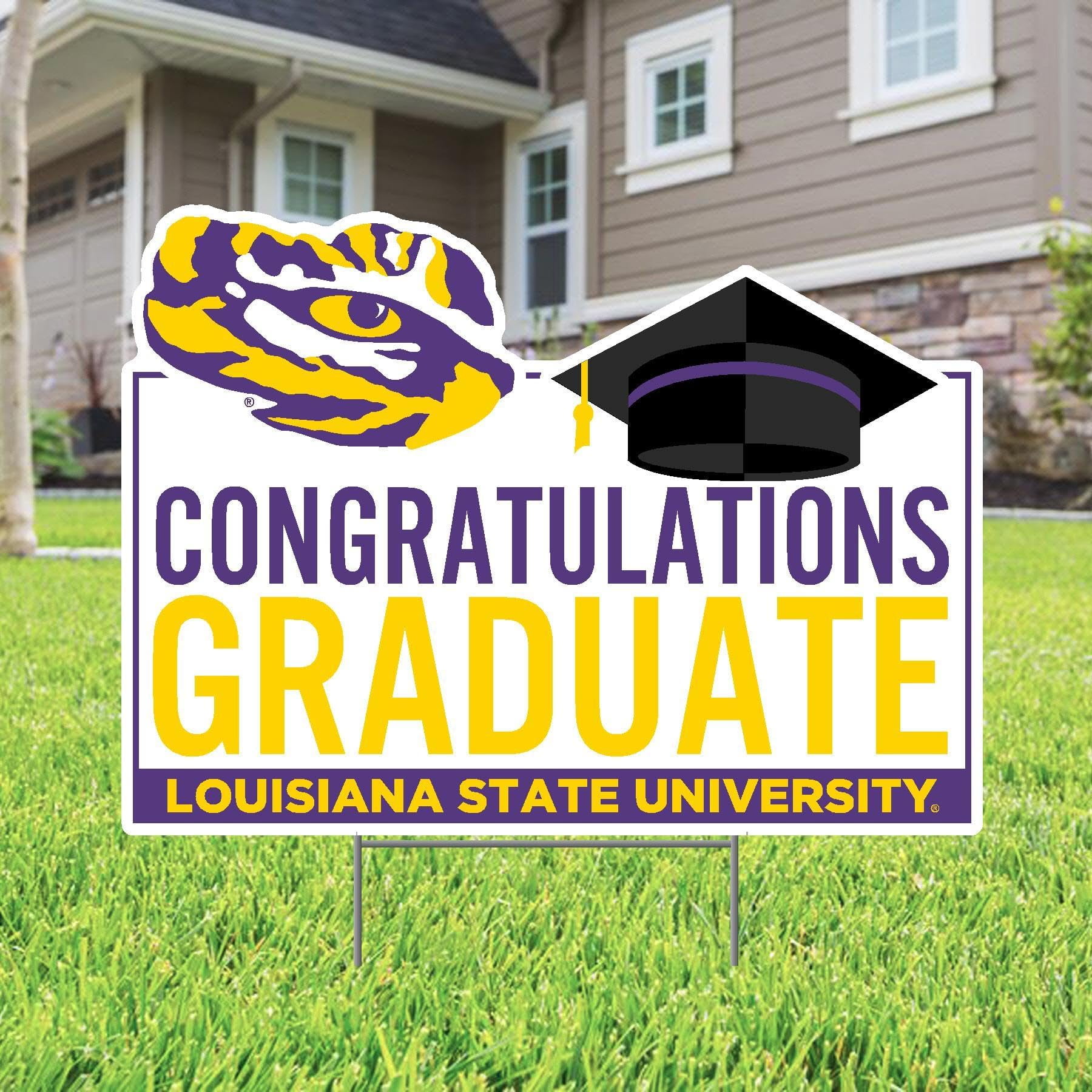 Color Shock Products Congratulations Graduate Lawn Sign compatible with ...