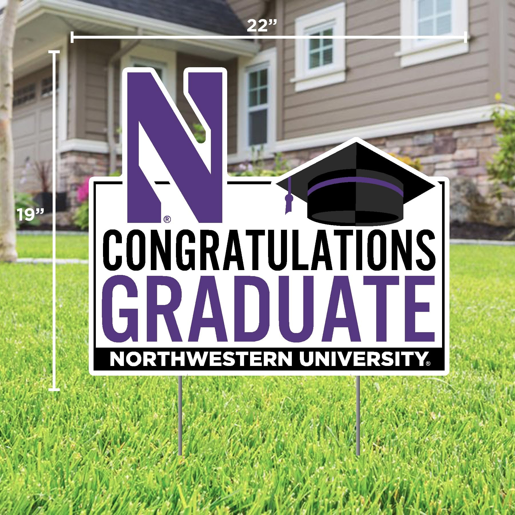 Color Shock Products Congratulations Graduate Lawn Sign compatible with ...