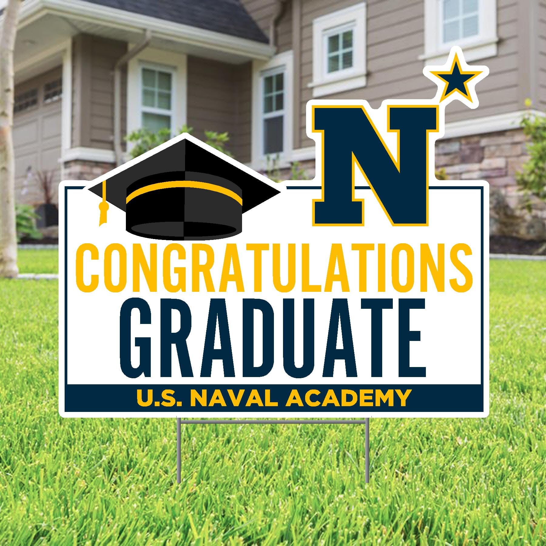 Color Shock Products Congratulations Graduate Lawn Sign compatible with ...