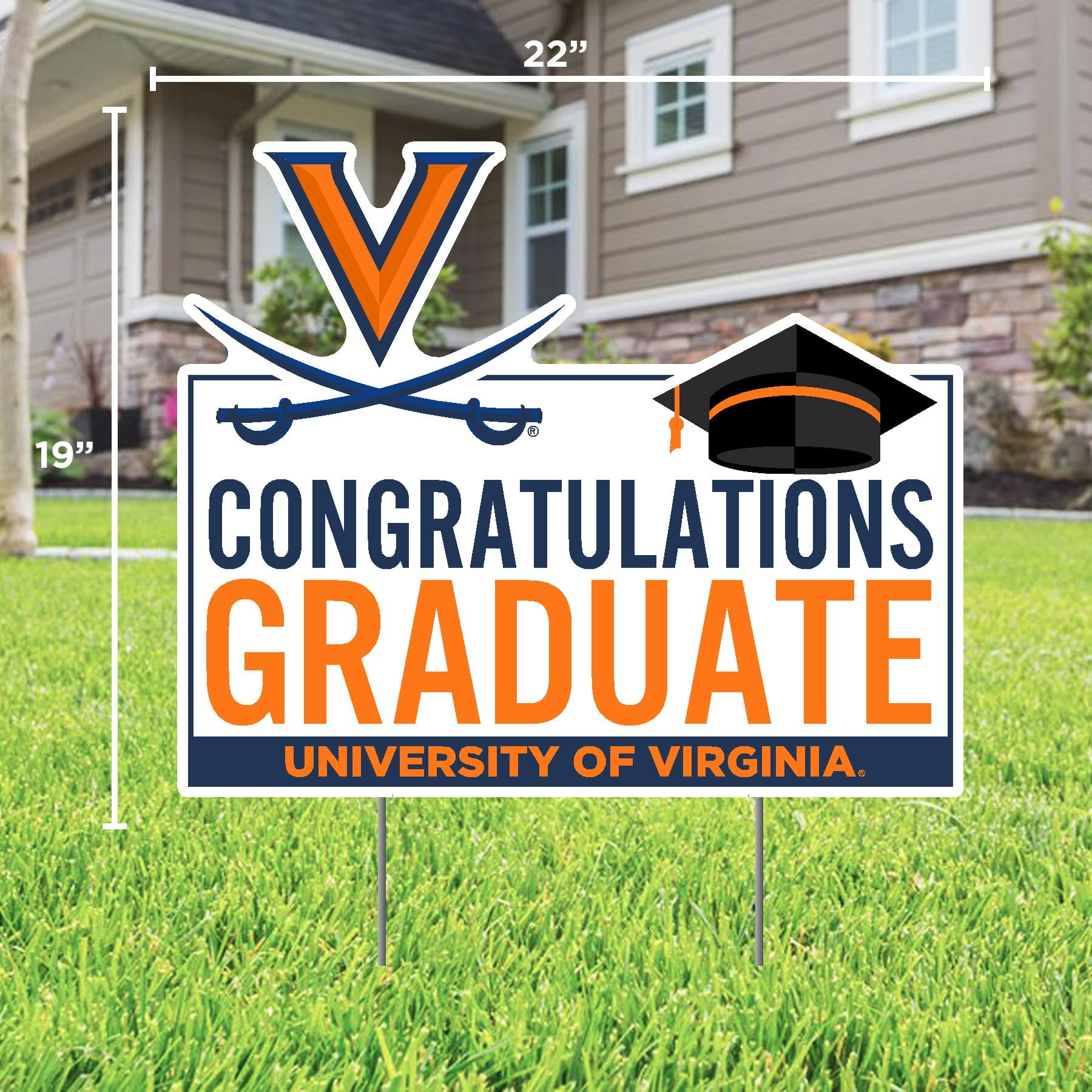 Color Shock Products Congratulations Graduate Lawn Sign compatible with ...