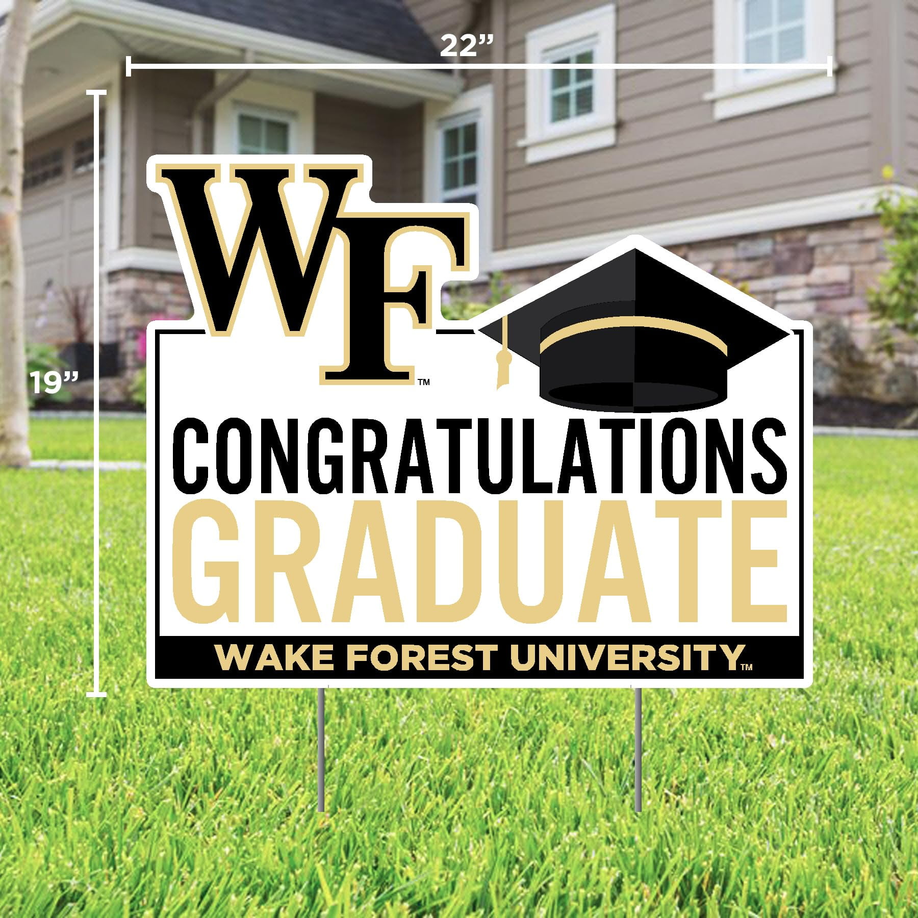 Color Shock Products Congratulations Graduate Lawn Sign compatible with ...