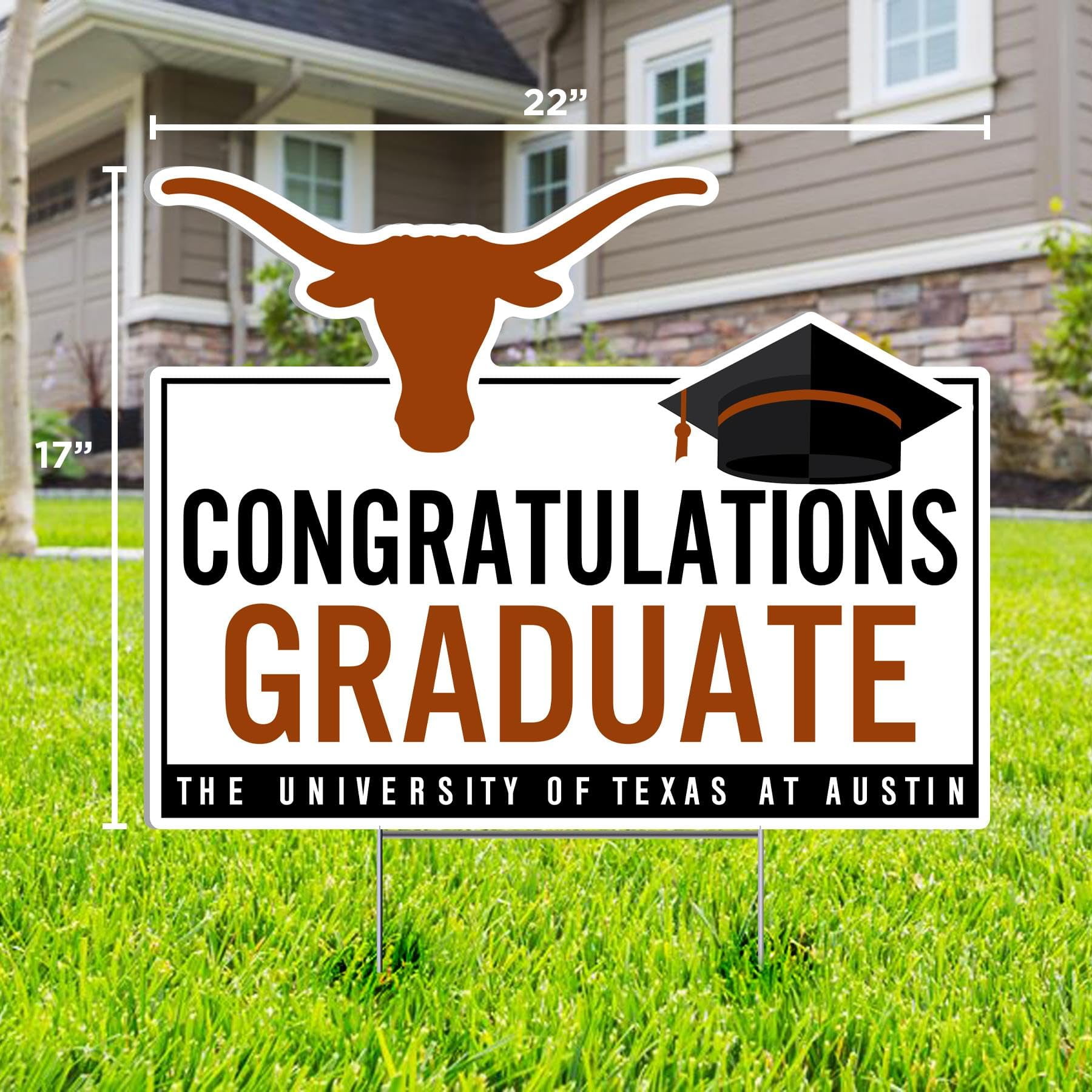 Color Shock Products Congratulations Graduate Lawn Sign compatible with ...