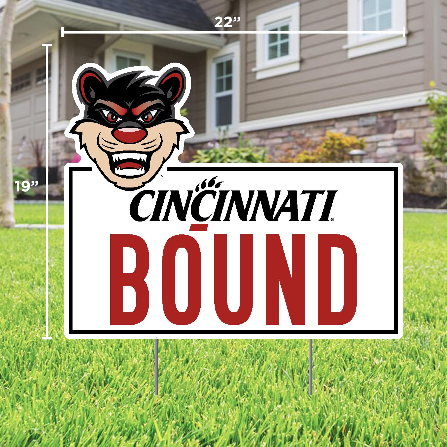Color Shock Products University Bound Lawn Sign Compatible with ...