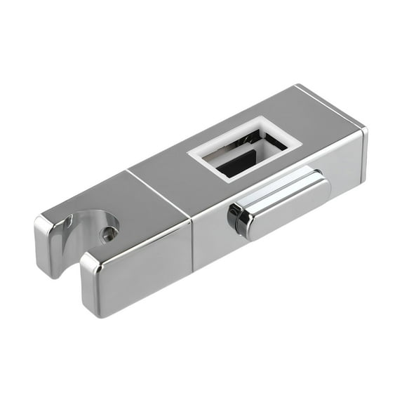 Color Silver Bathroom Shower Head Holder Rectangular Riser Rail Kit No ...