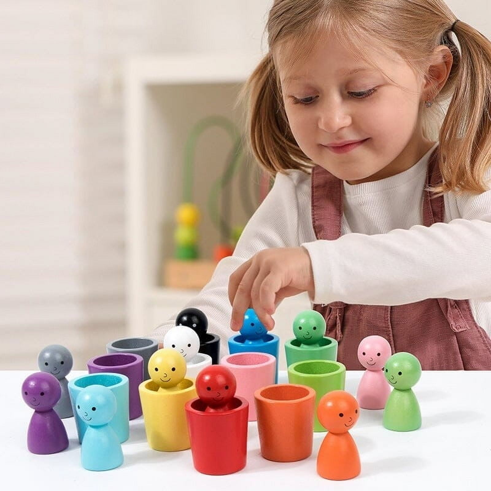 Color Sorting Cups, 1PC Color Sorting Sensory Toy, Color Sorting Toys ...