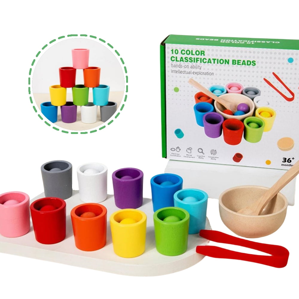 Color Sorting Cups, Color Sorting Sensory Toys, Matching Games Color ...