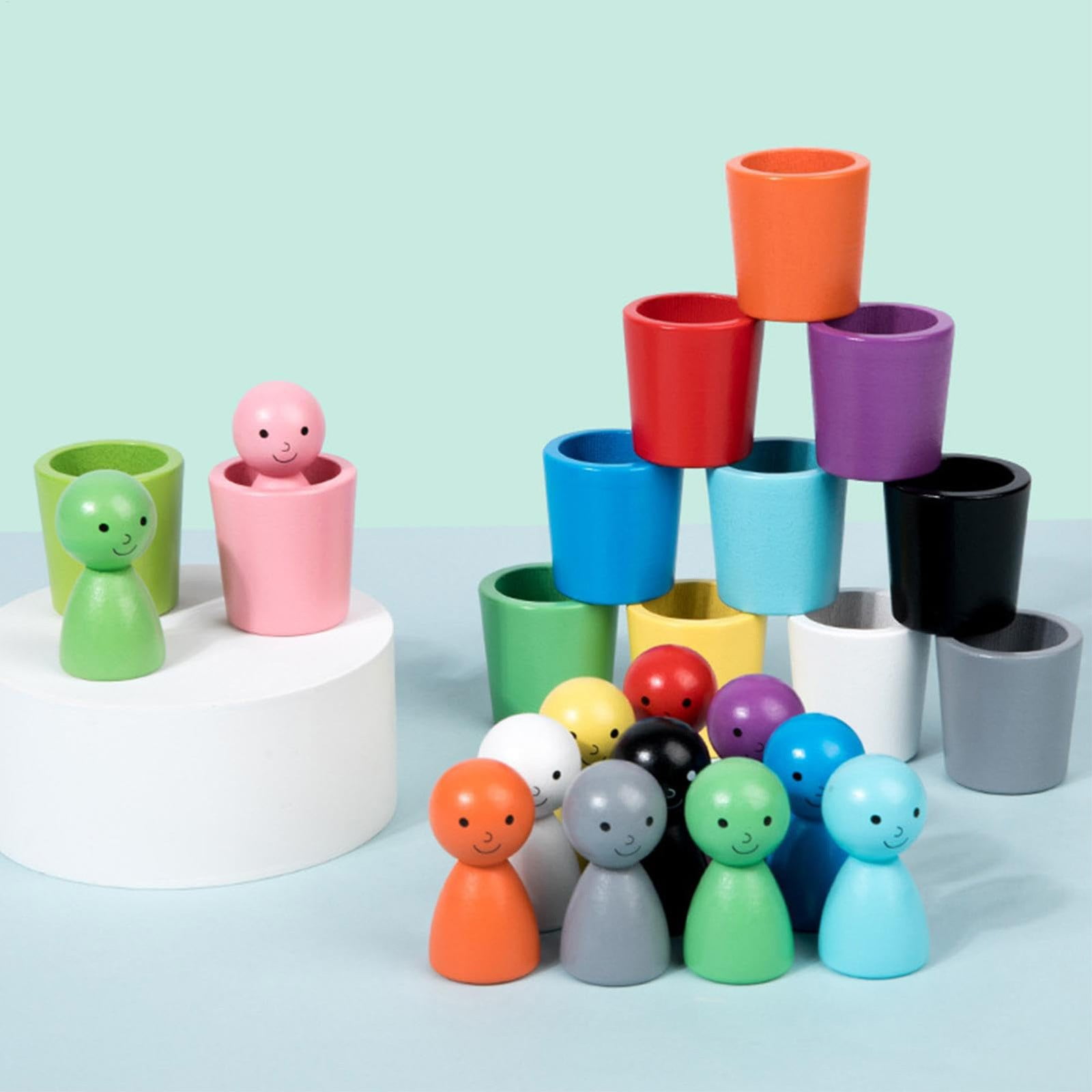 Color Sorting Sensory Toys Easy Storage Color Matching Games Enhances ...