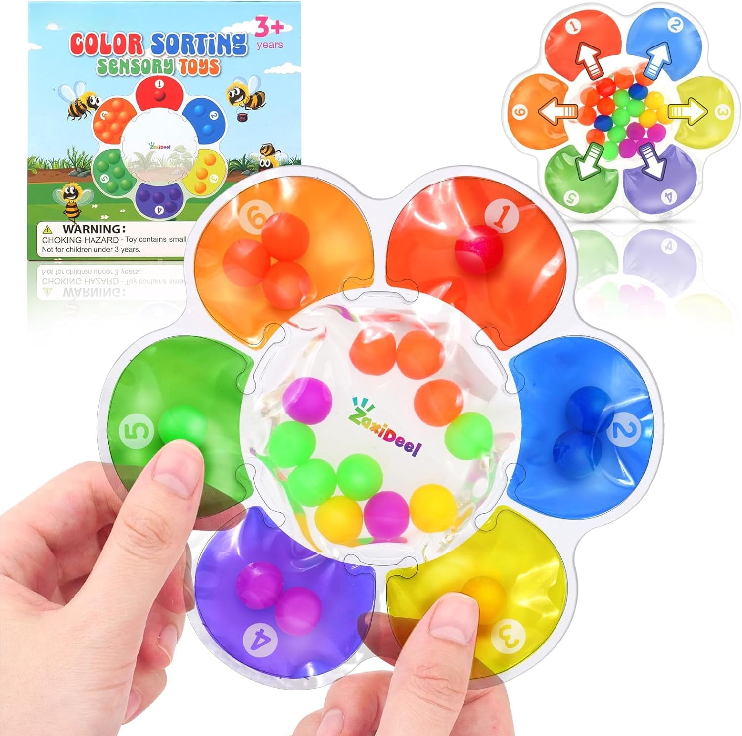 Color Sorting Toys Sensory Toys, Fine Motor Skills Game for Toddlers ...