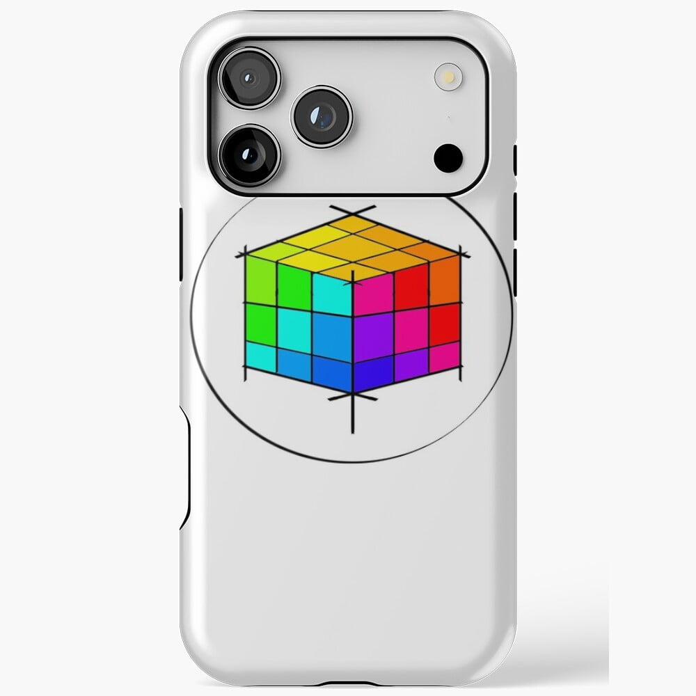 Color Spectrum Cube Artistic Phone Case for iPhone 11 12 13 14 15 16 17 ...