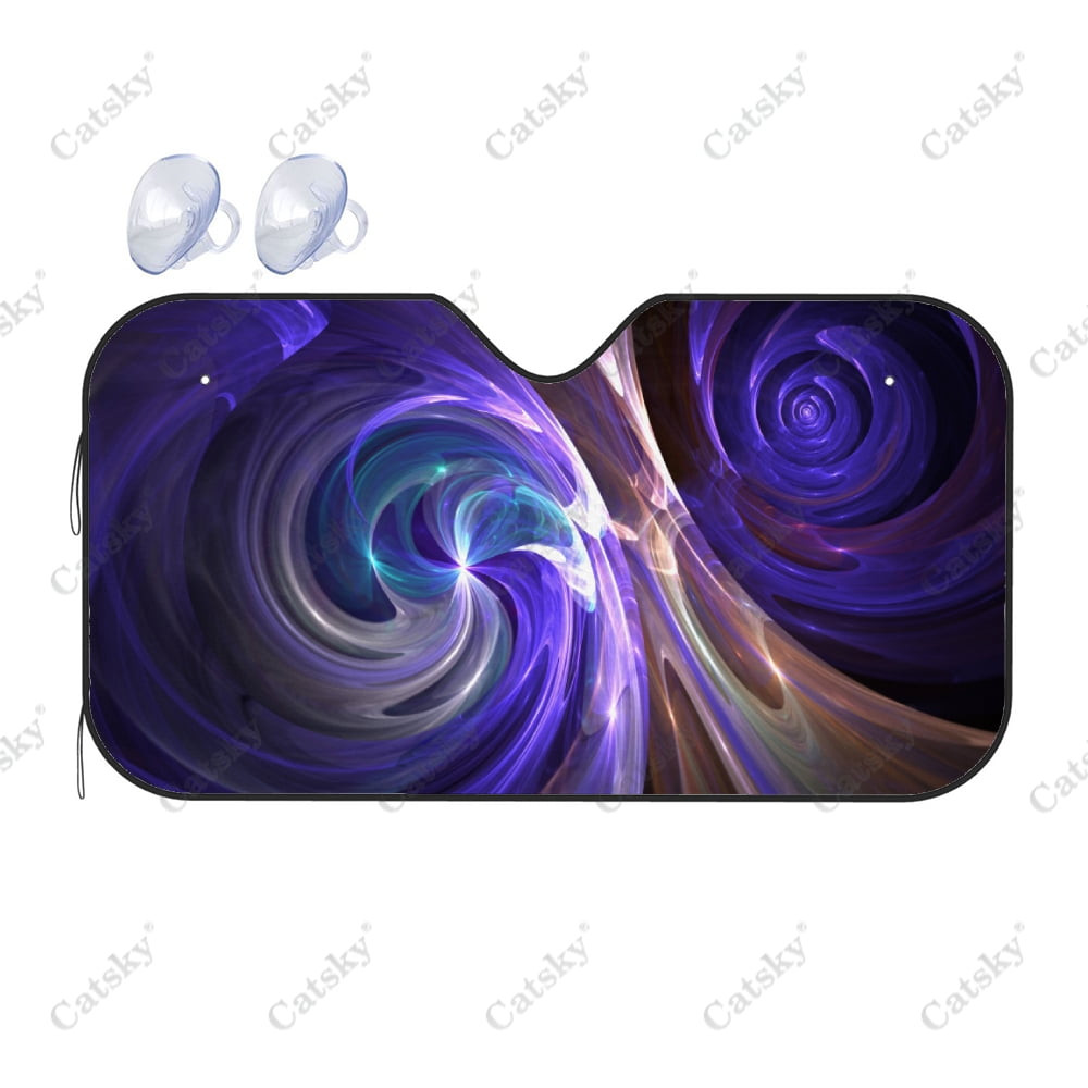 Color Spiral Fractal Auto Windshield Sun Shade Car Front Window Visor ...