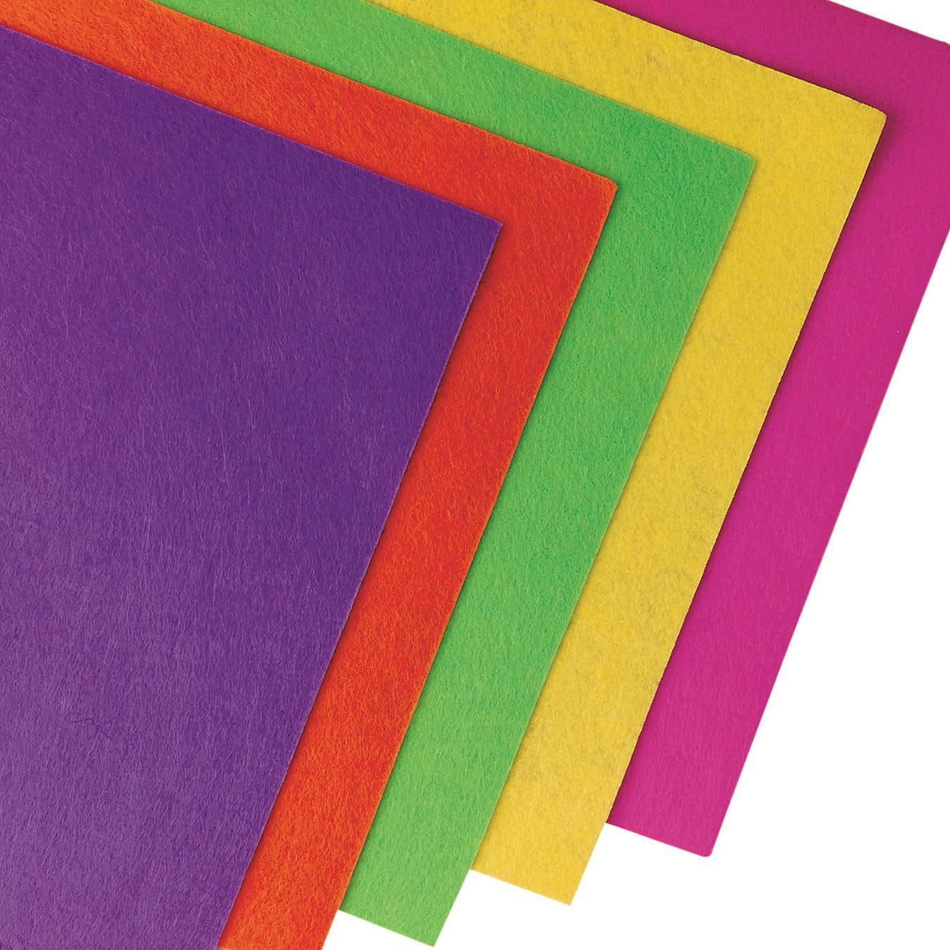 Color Splash!® Neon Felt Sheet Assortment (Pack of 50) - Walmart.com