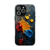Color Splash Paint Splatter Canvas Texture Phone Case for iPhone 17 16 ...