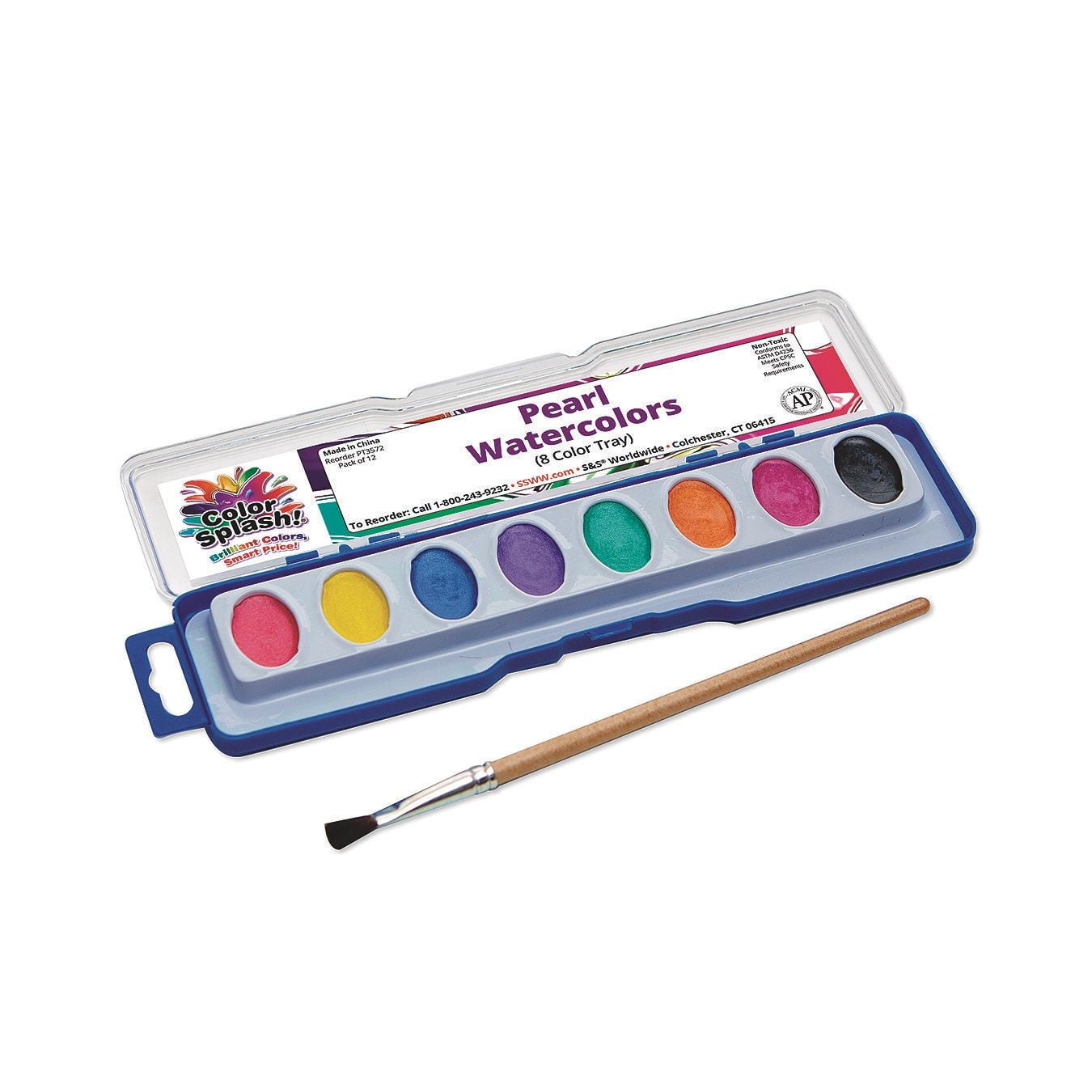 Color Splash!® Pearl Watercolor Paint Set (Pack of 12) - Walmart.com