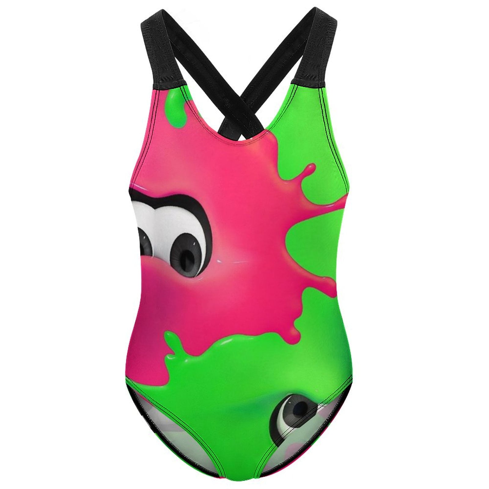 Color Splatoon Squid Children's One-piece Swimsuit Summer Girl's ...