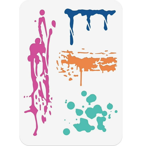 Color Splatter Painting Stencil 11.7x8.3 Inch Reusable DIY Art & Craft ...