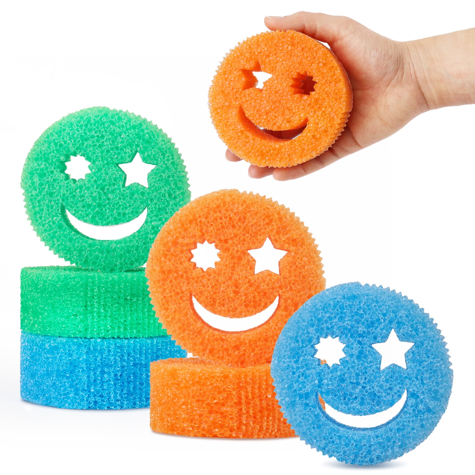 Color Sponges (6 PCS) - Scratch-Free Multipurpose Dish Sponges for ...