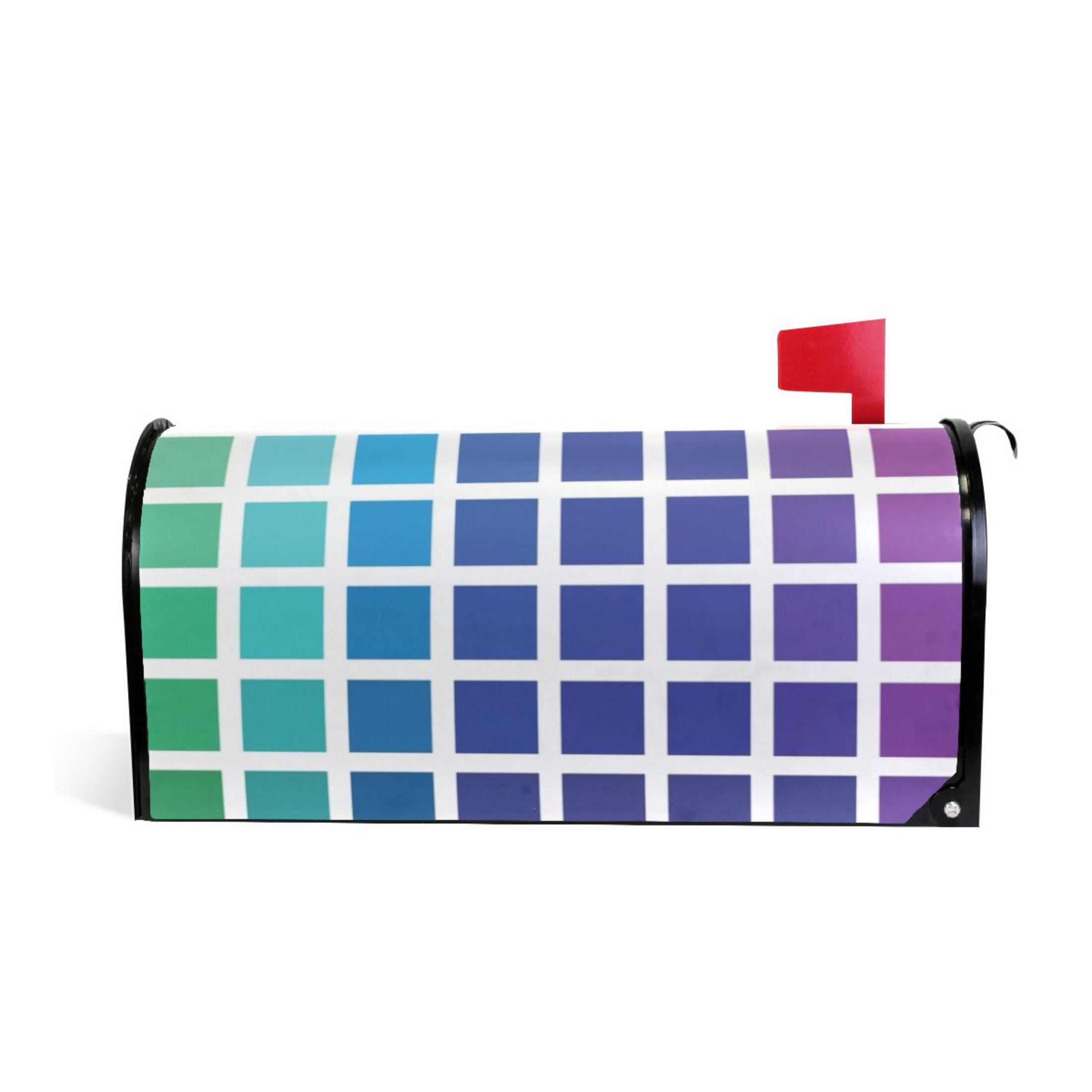 Color Square Magnetic Mailbox Covers 25.5" x20.8" Post Box Wraps Garden ...