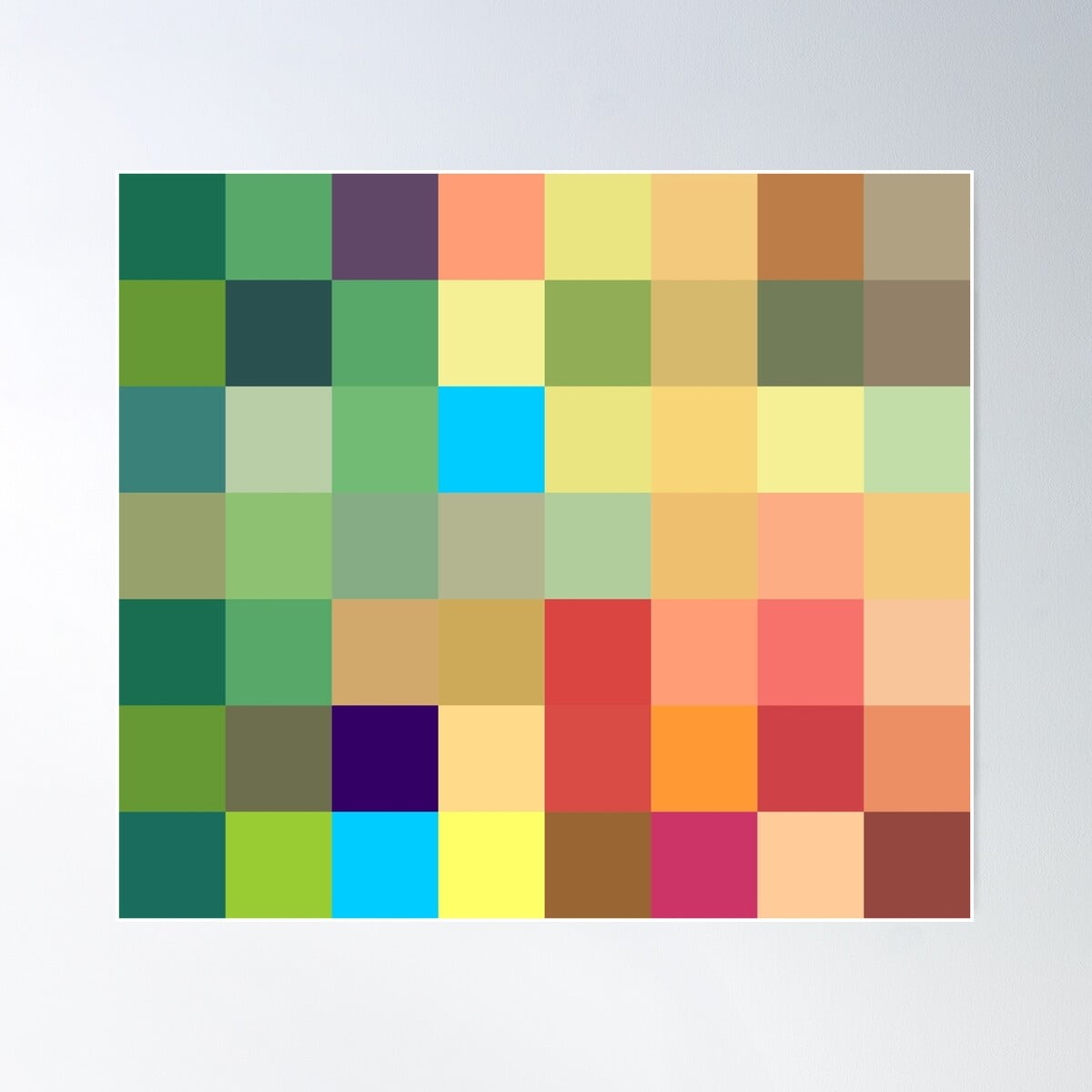 Color Squares Background Poster Wall Art Modern Wall Decor For Living ...