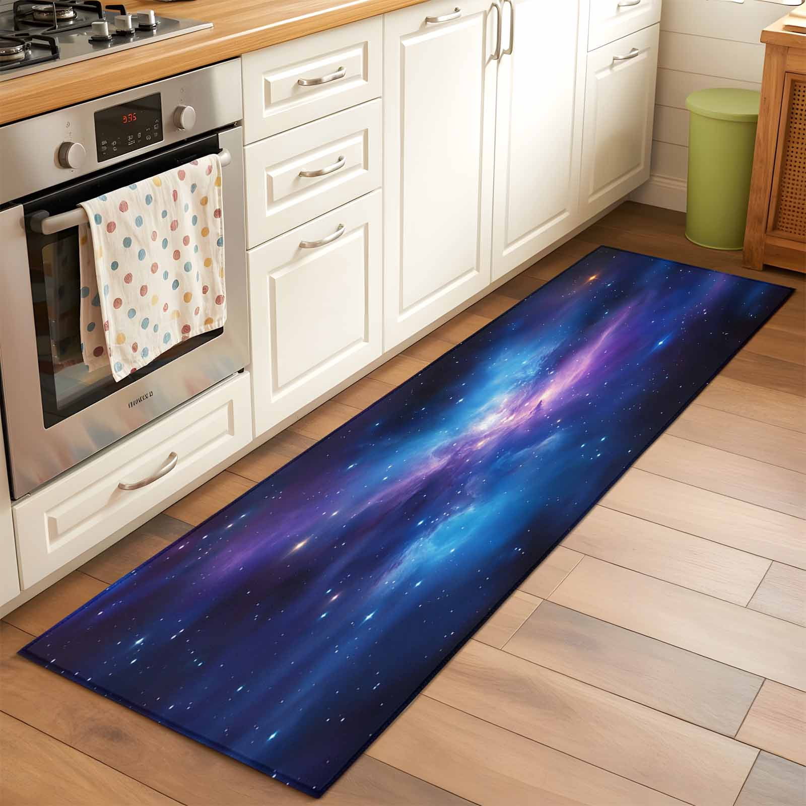 Color Starry Sky Runner Rug for Hallway 2x6ft, Night Sky Modernism ...