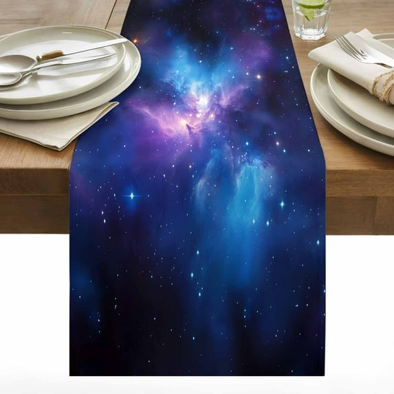 Color Starry Sky Table Runner 13x60 inch Night Sky Modernism Nature ...