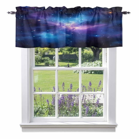 Color Starry Sky Valances for Windows, Night Sky Modernism Nature ...