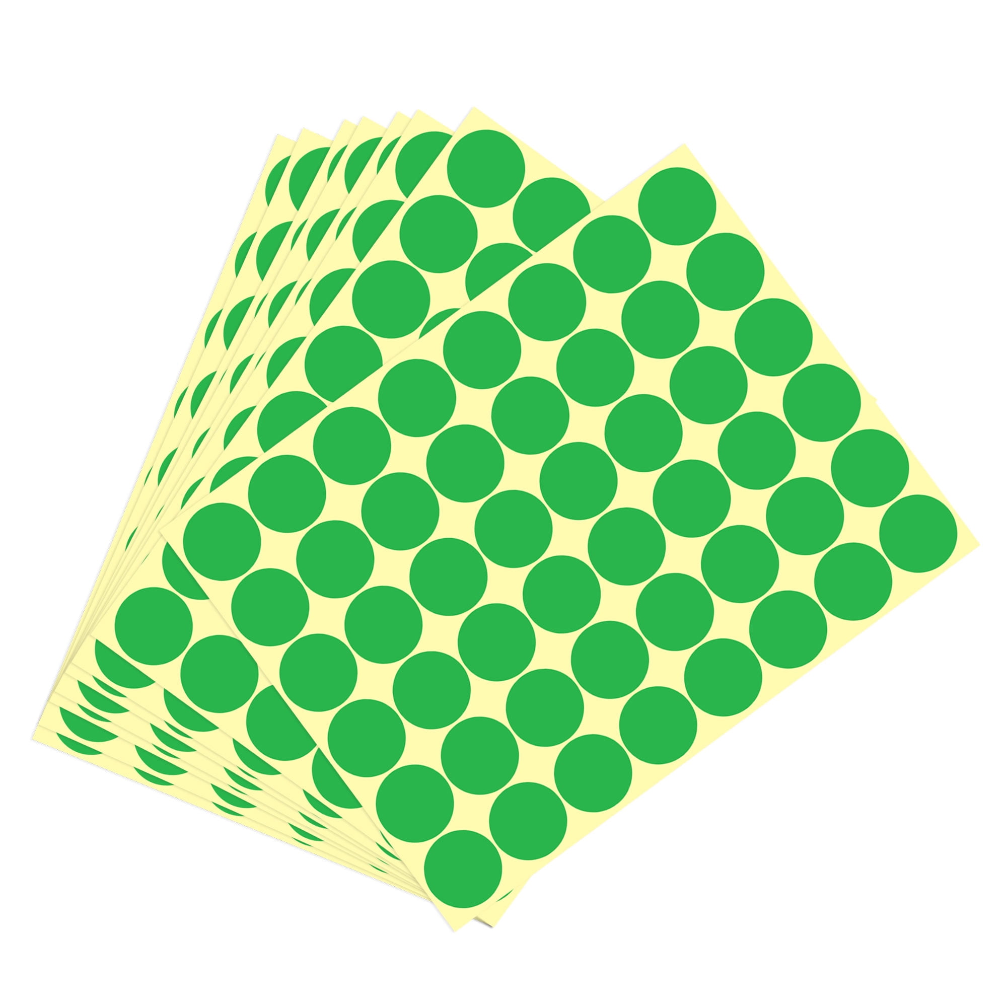 Color Sticker Round Label 25mm for Office Marker Light Green Pack of ...