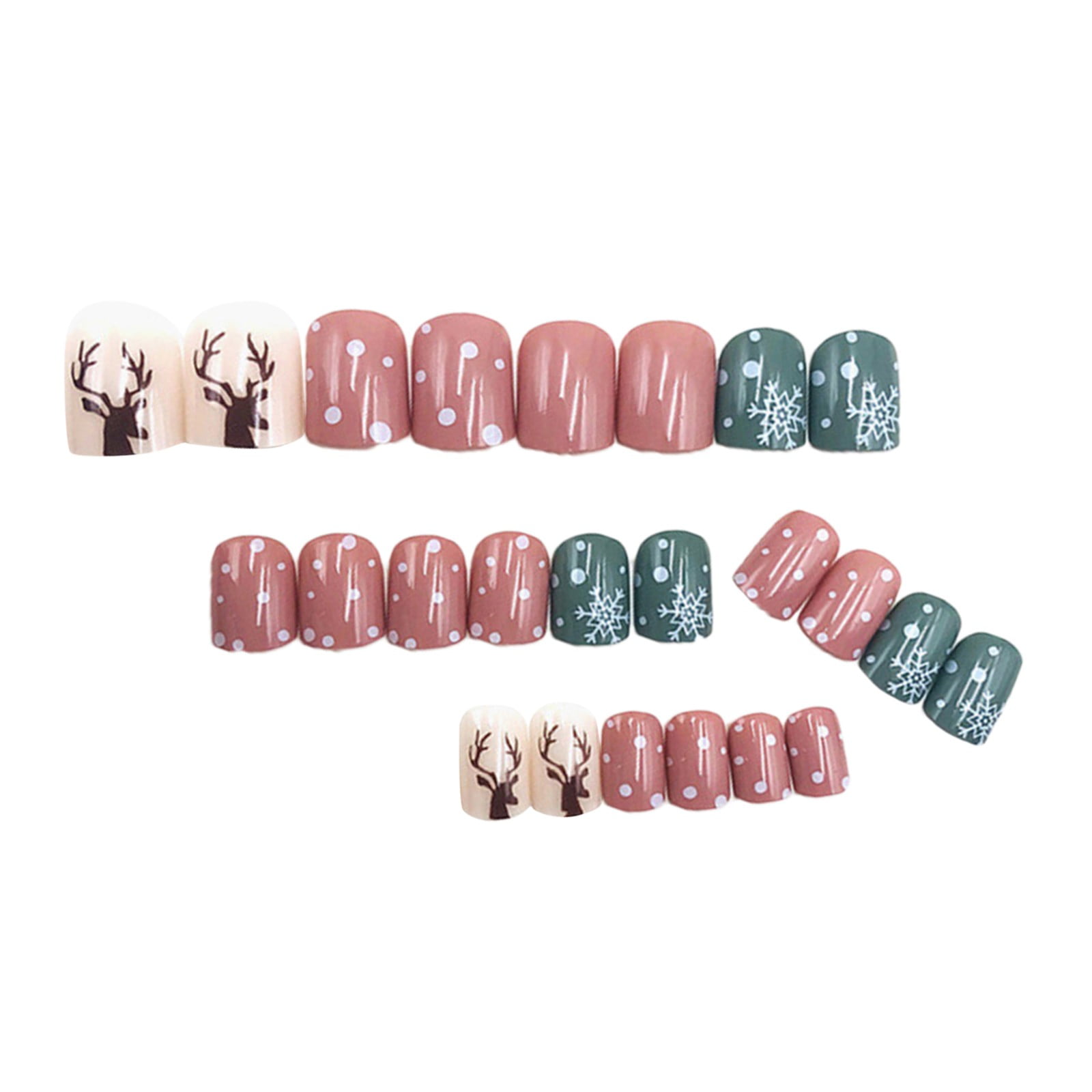 Color Street Stickers Nail Mail Nail Guards Clear Short False Nails ...