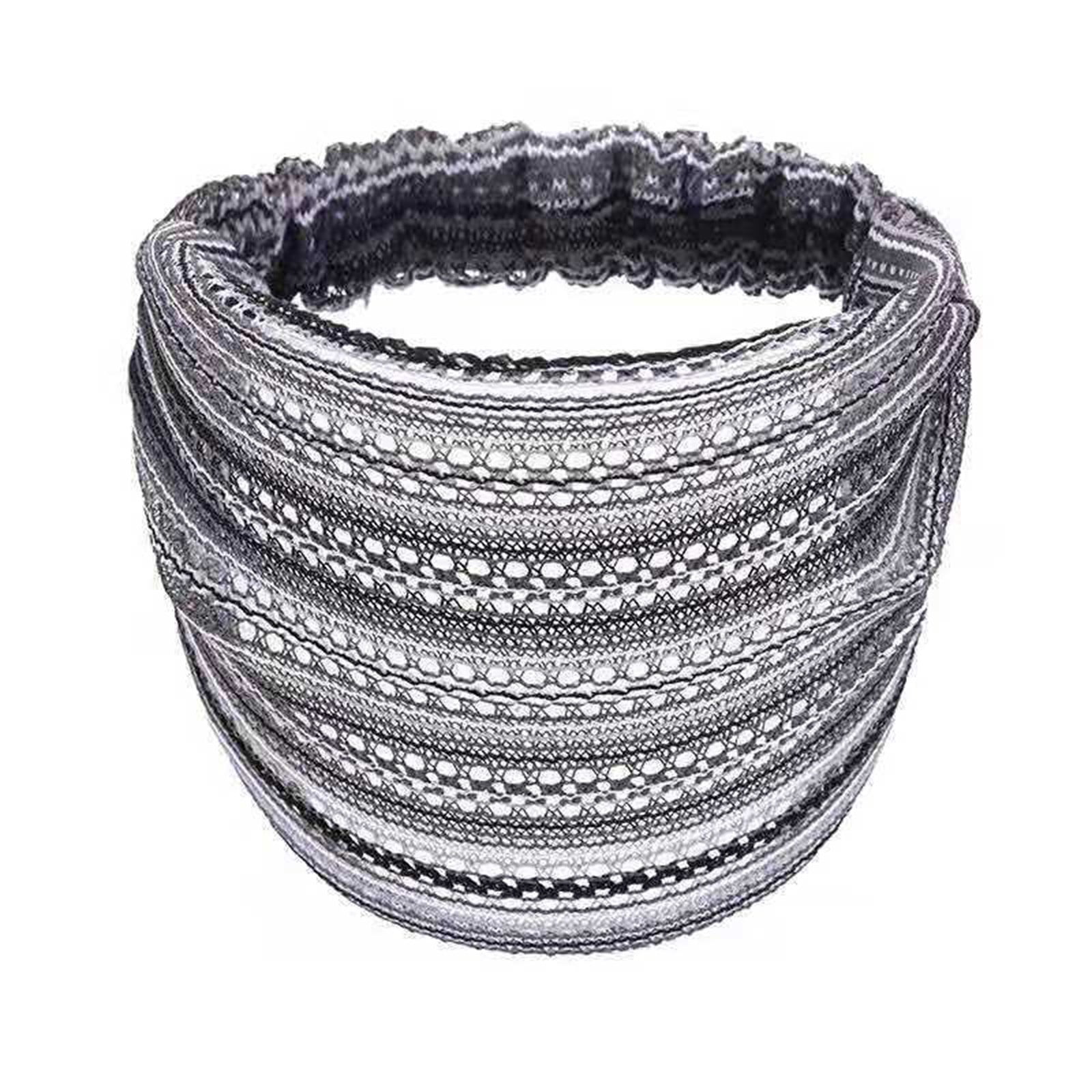 Color Stripe Wide Edge Hair Band Hair Scarf Face Hoop for Daily Wear ...