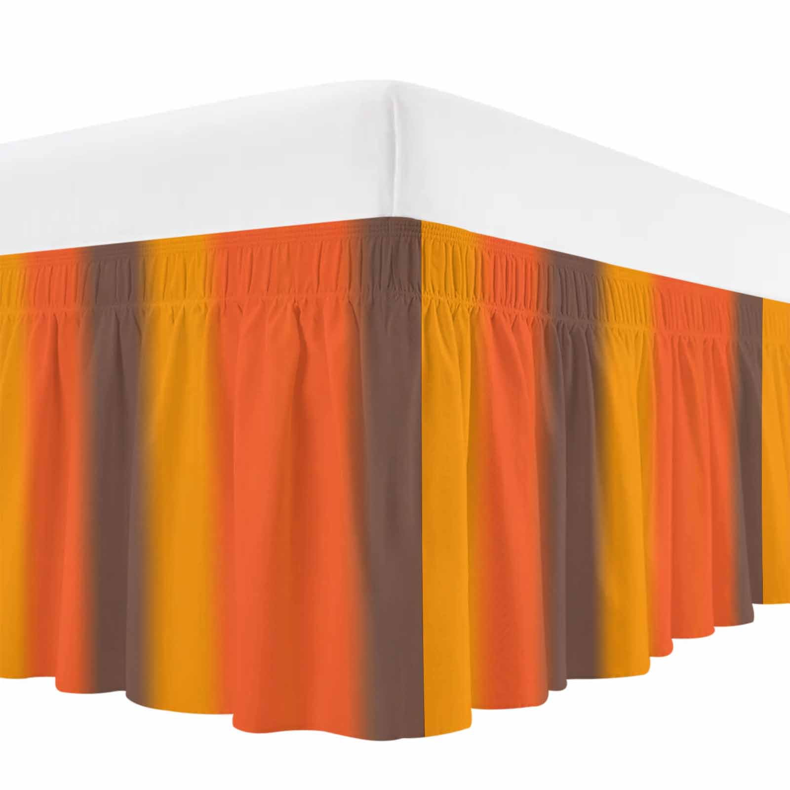 Color Striped Gradient Bed Skirt Bed Skirts Queen Size 18 Inch Drop ...