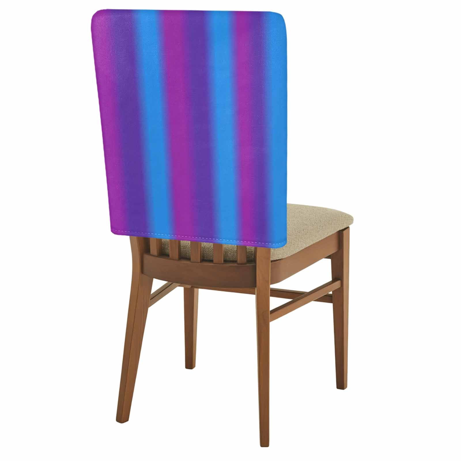Color Striped Gradient Chair Back Covers Set of 2 Modern Pink Purple ...