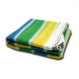 Color Striped Outdoor Sun Shade Net, 2X2M (Approx 79X79In) With Hemmed ...