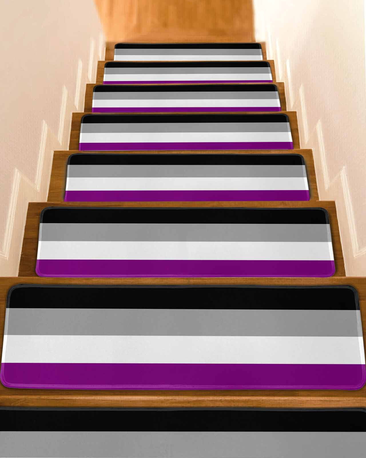 Color Stripes Stair Treads Red Purple Pink White Striped Abstract ...