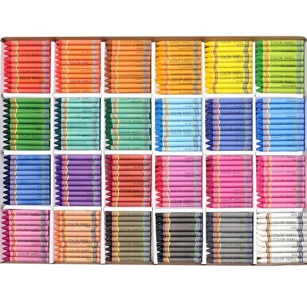 Color Swell Bulk Crayon Classroom Pack - 1680 Crayons in 24 Vibrant ...