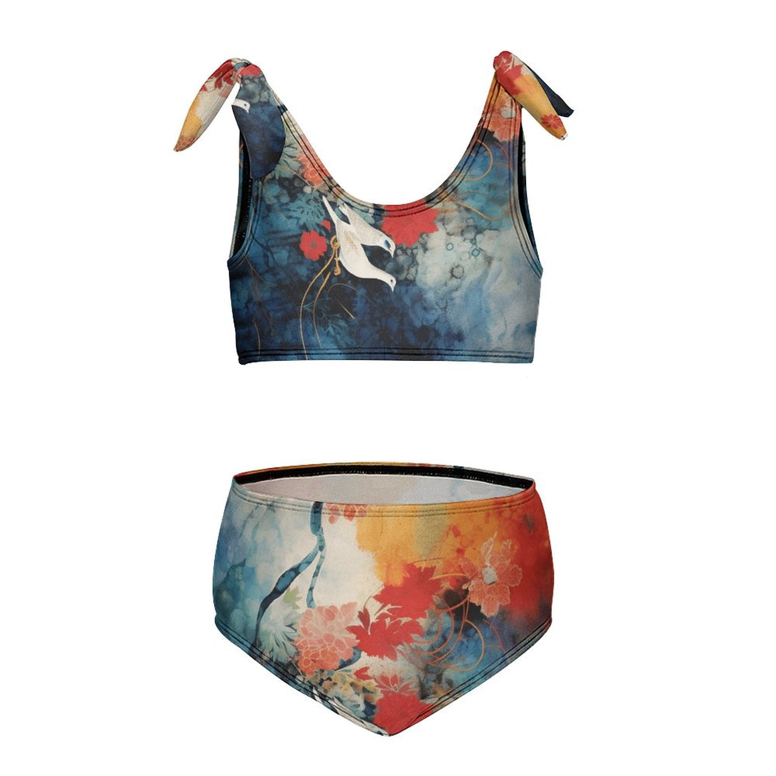 Color Texture Girls' 2-Piece Tankini Swimsuit - Walmart.com