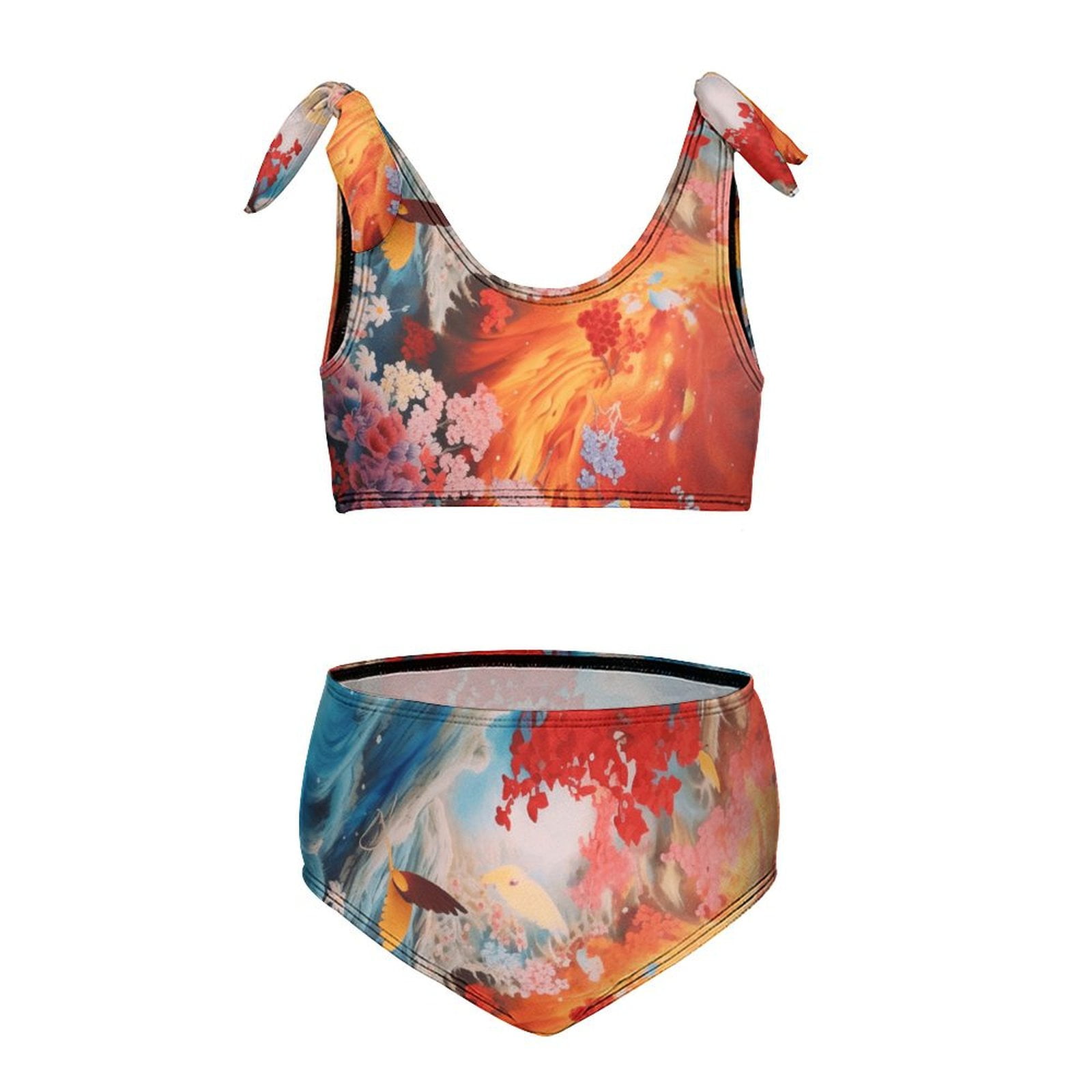 Color Texture Girls' 2-Piece Tankini Swimsuit - Walmart.com