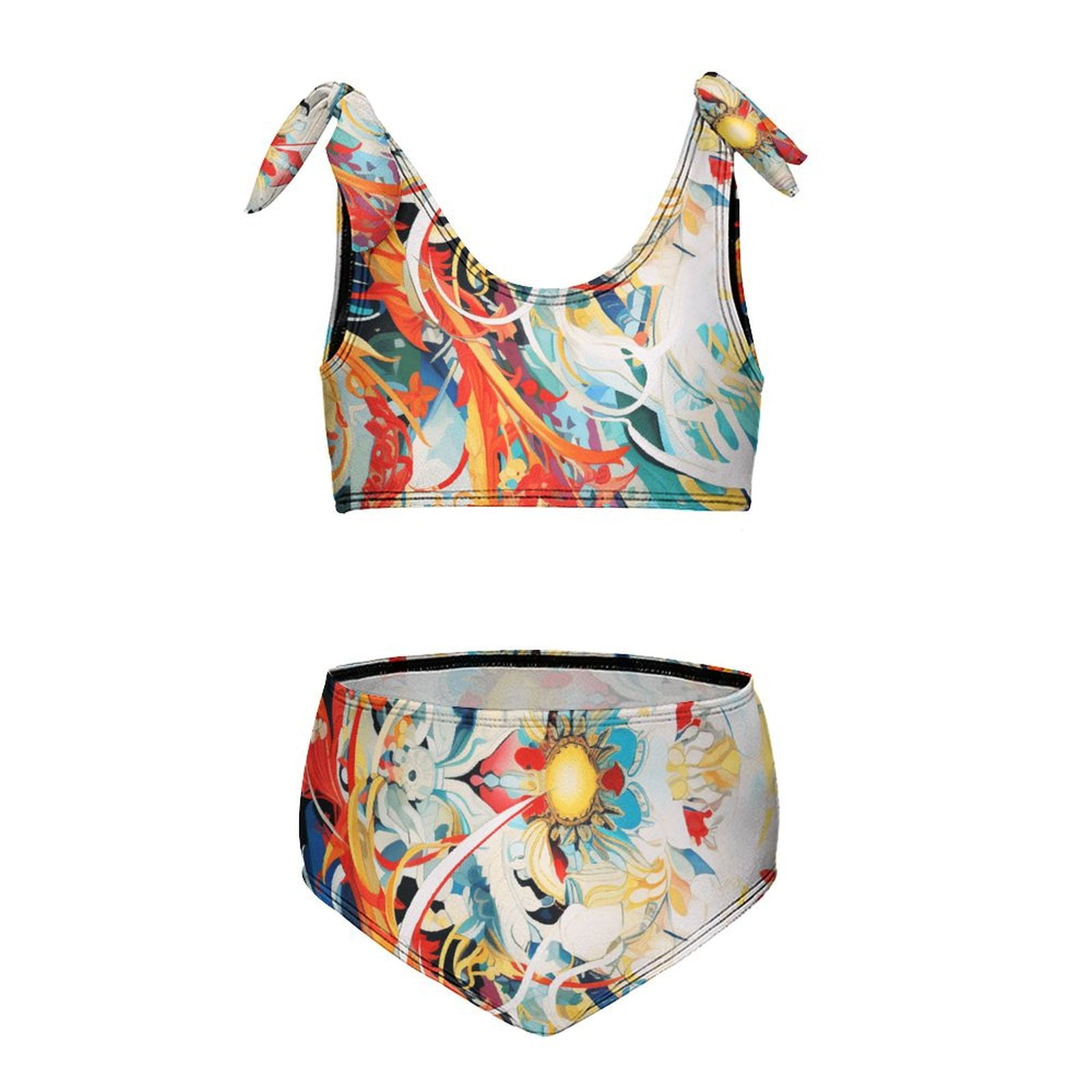 Color Texture Girls' 2-Piece Tankini Swimsuit - Walmart.com
