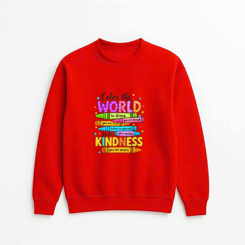 Color The World With Kindness Positive Teacher Day Inspirational Quote ...